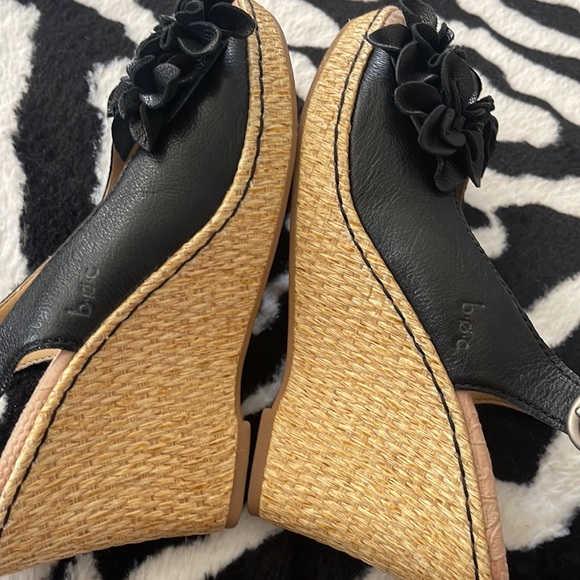boc | Shoes | Boc Black Leather Wedge Sz 8 | Poshmark